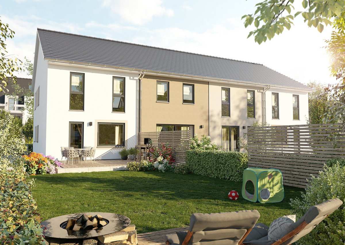 Doppelhäuser und Reihenhäuser